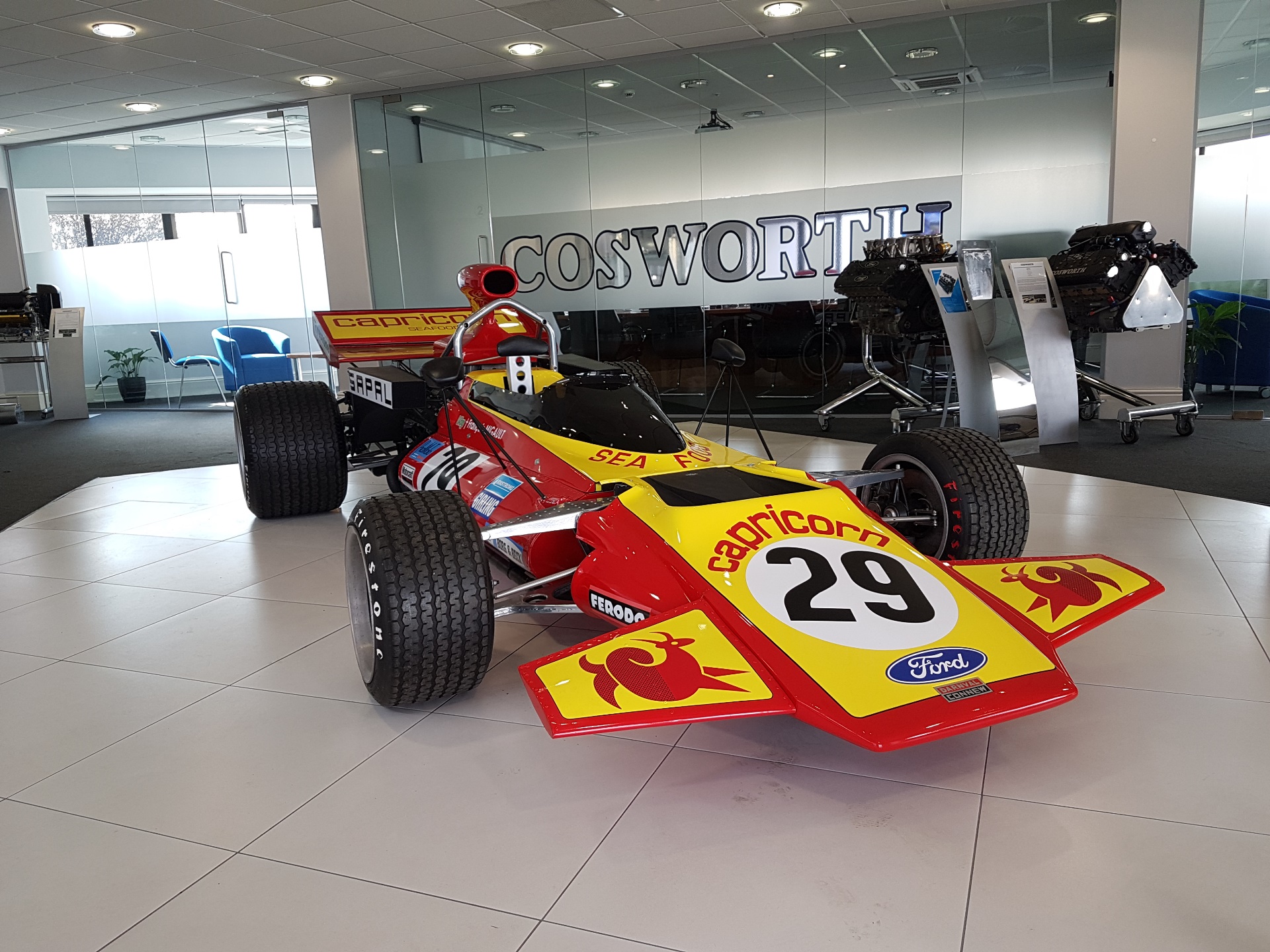 Connew PC1 F1 Car Visits Cosworth with Modatek