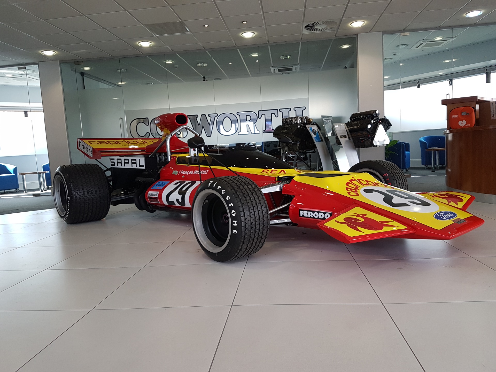 Connew PC1 F1 Car Visits Cosworth with Modatek